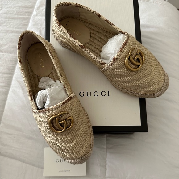 Gucci | Shoes | Gucci Espadrille Chevron Raffia | Poshmark